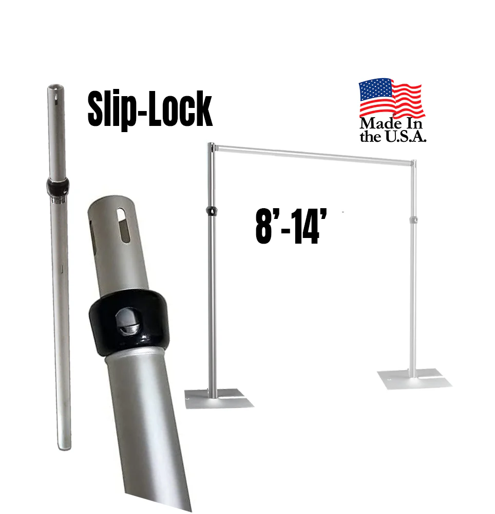 Adjustable upright (8´-14´ Tall) - Pipe and Drape (No curtains) - Pipe ...