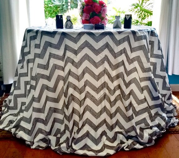 Round Chevron - Round Tablecloth 90 inch round - Round Tablecloth ...